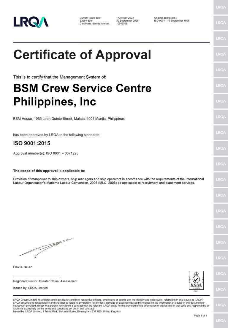 Company – BSM CSC Philippines